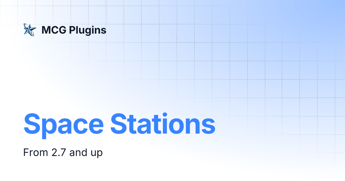 Space Stations | MCG Plugins